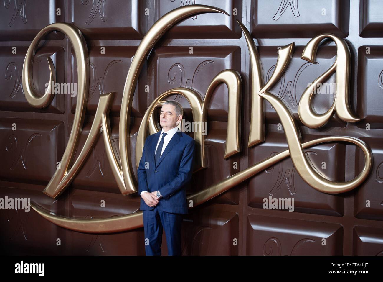 London, UK. 28 Nov, 2023. Pictured: Rowan Atkinson attends The World ...