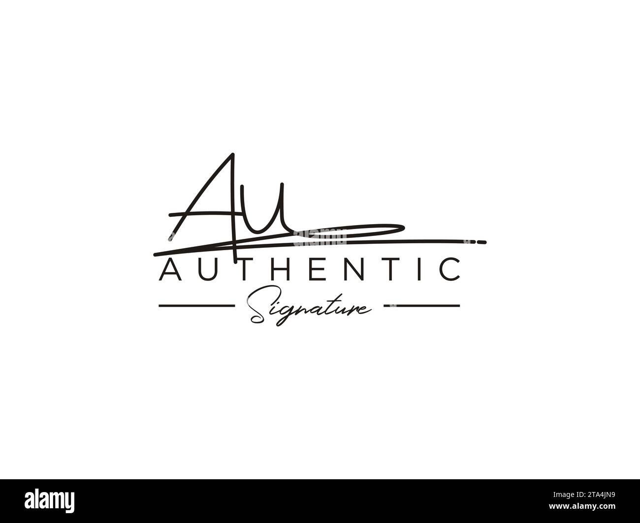 AU Signature Logo Template Vector Stock Vector Image & Art - Alamy