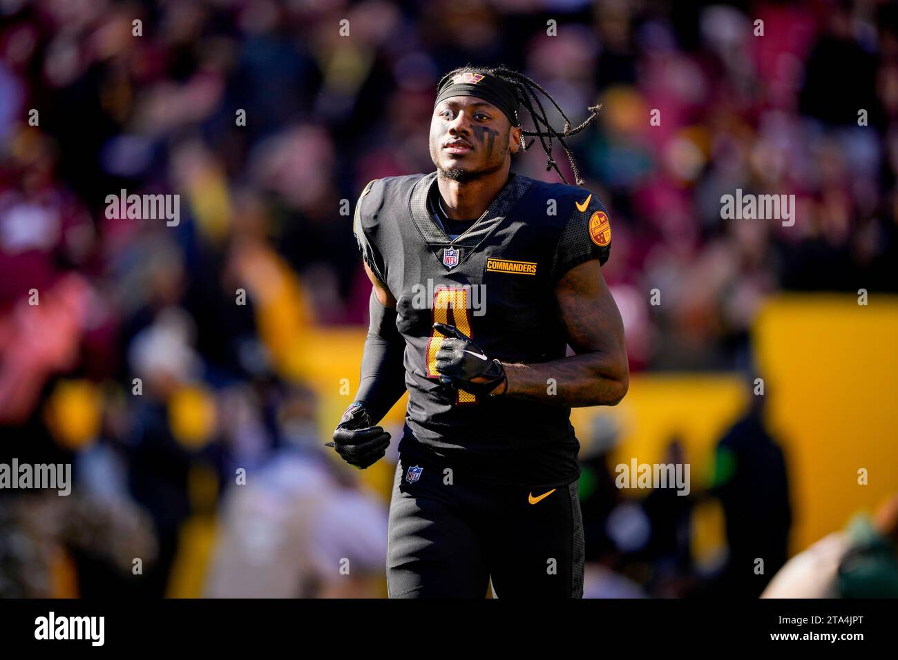 Washington Commanders wide receiver Curtis Samuel takes the field ...