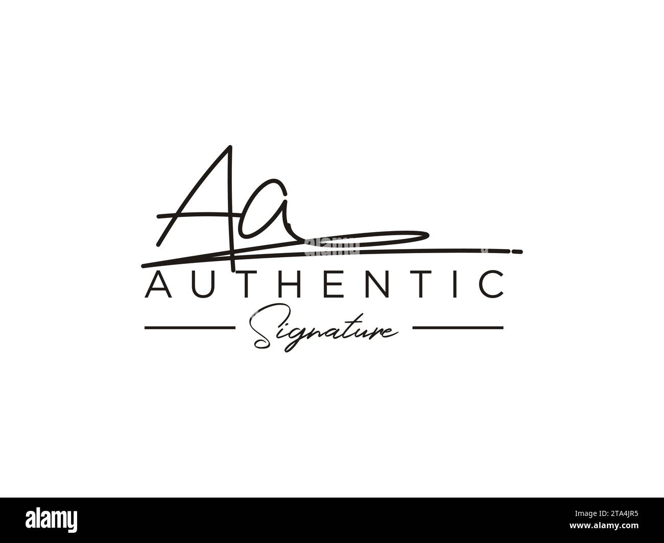 AA Signature Logo Template Vector Stock Vector Image & Art - Alamy