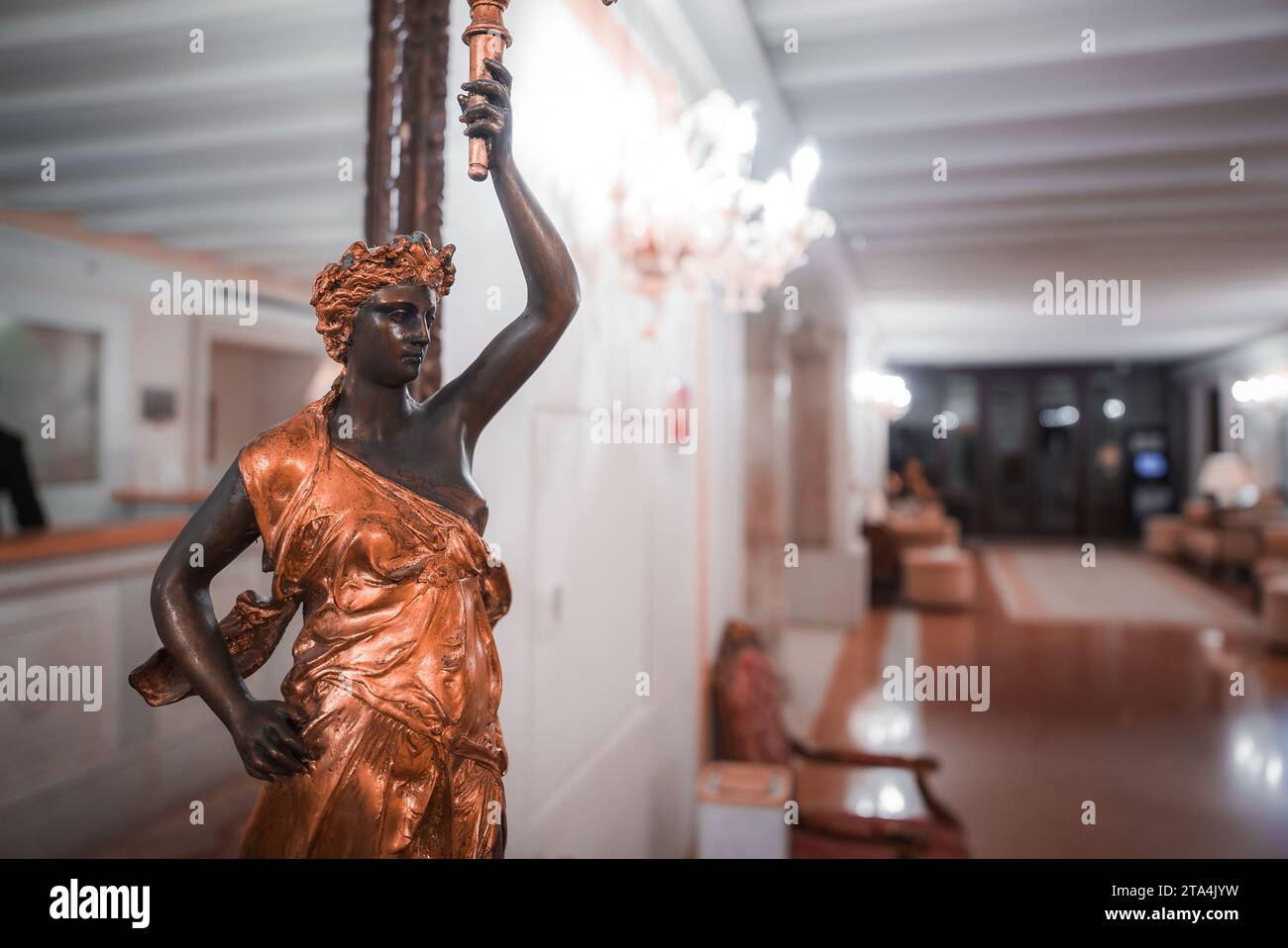 Statue of Woman Holding Torch Symbolizing Freedom and Justice in ...