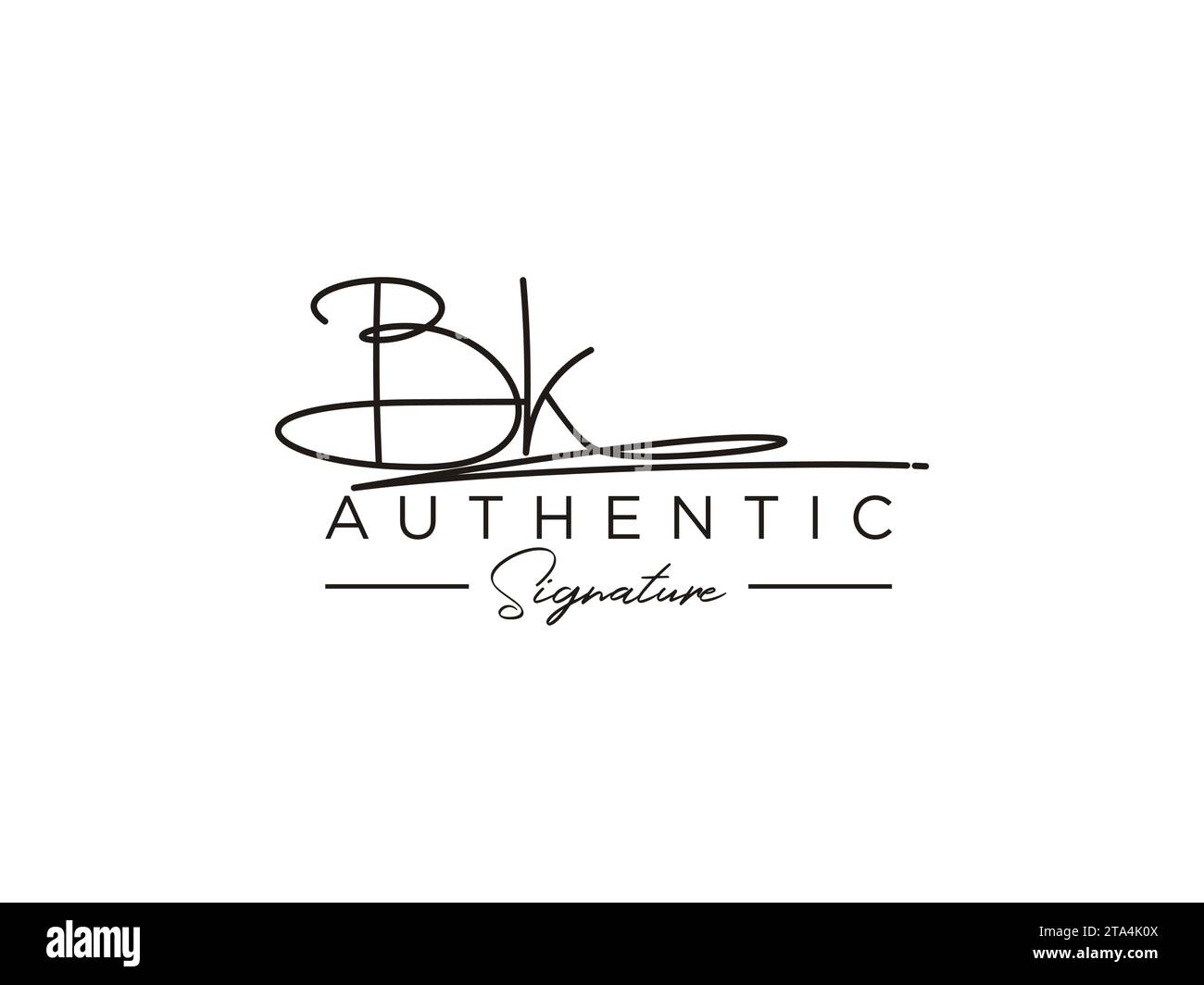 BK Signature Logo Template Vector Stock Vector Image & Art - Alamy