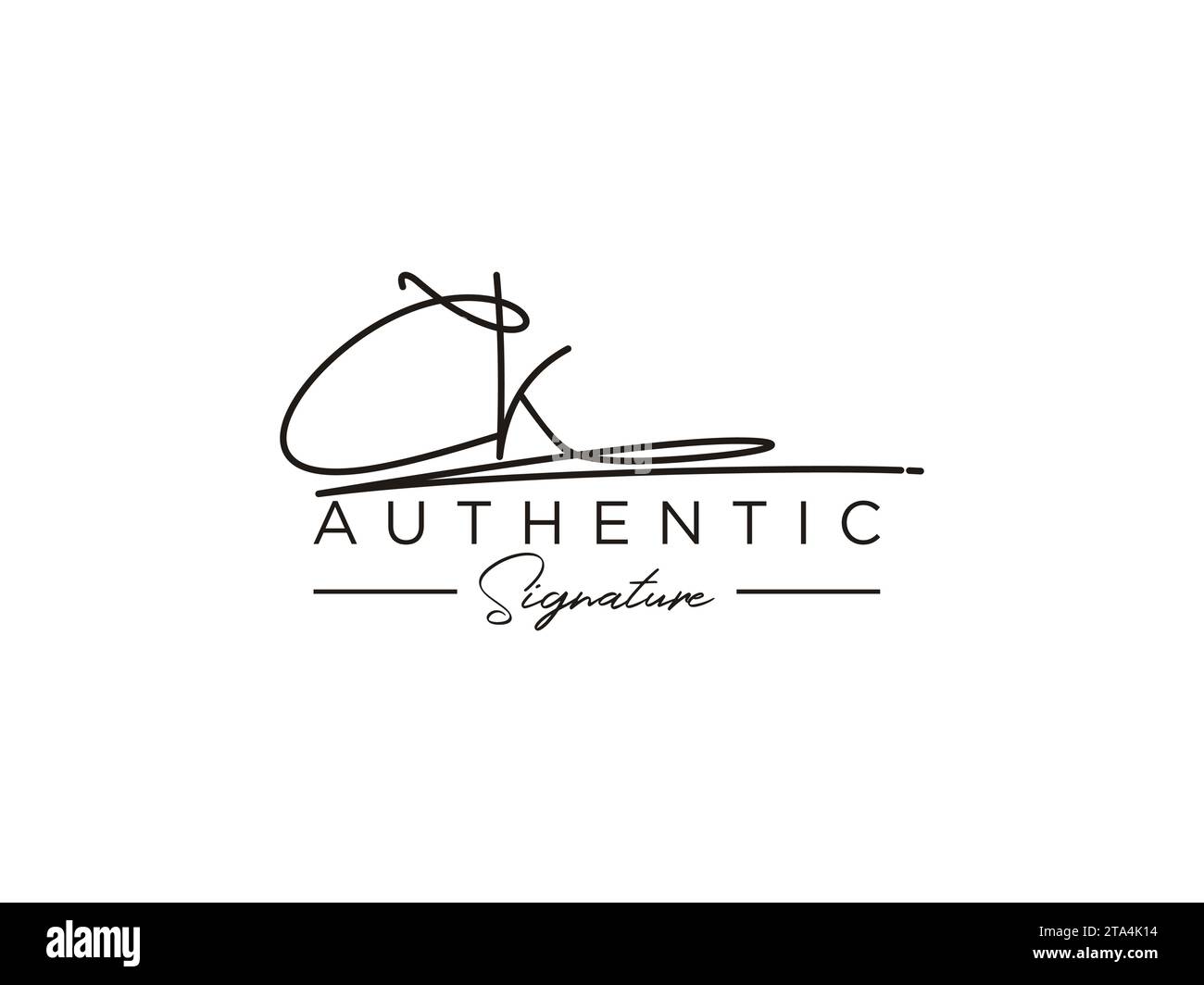 CK Signature Logo Template Vector Stock Vector Image & Art - Alamy