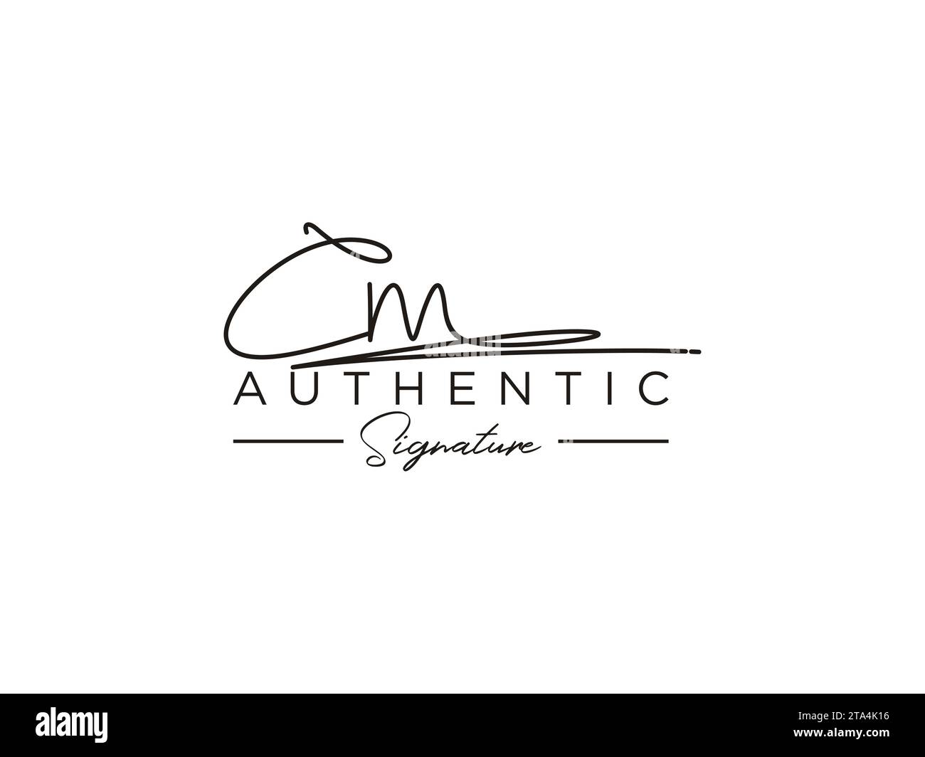 CM Signature Logo Template Vector Stock Vector Image & Art - Alamy