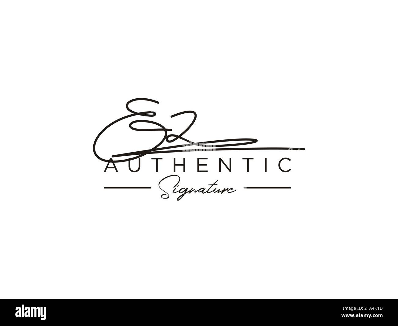 EZ Signature Logo Template Vector Stock Vector Image & Art - Alamy