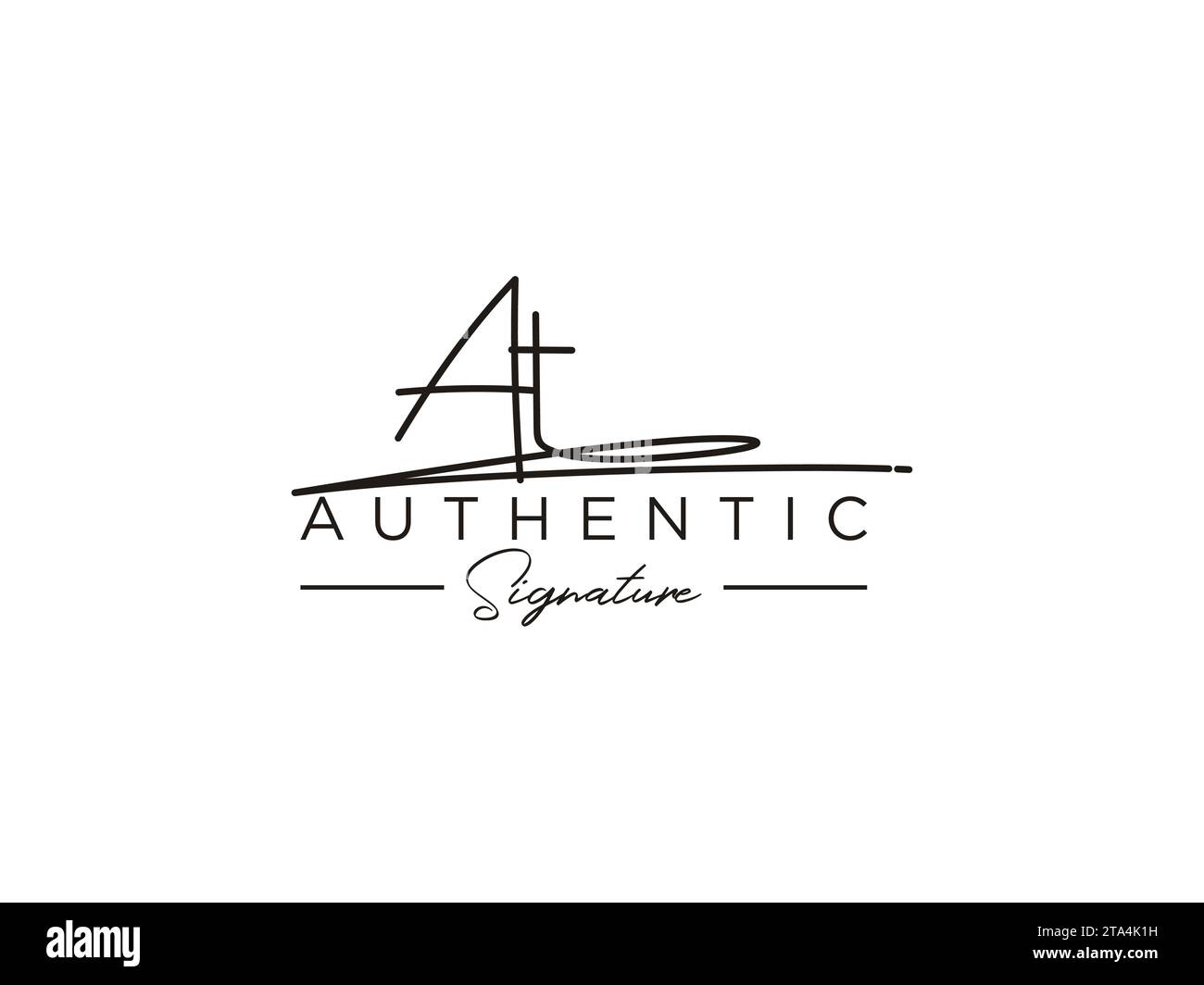 AT Signature Logo Template Vector Stock Vector Image & Art - Alamy