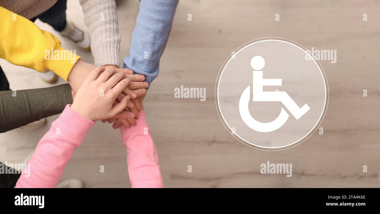 Inclusion concept, banner design. International symbol of access ...