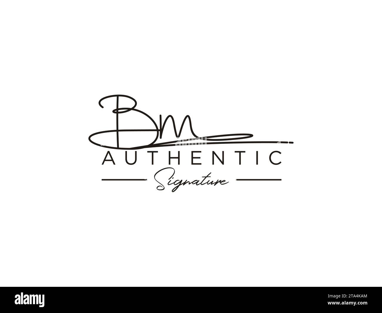 BM Signature Logo Template Vector Stock Vector Image & Art - Alamy
