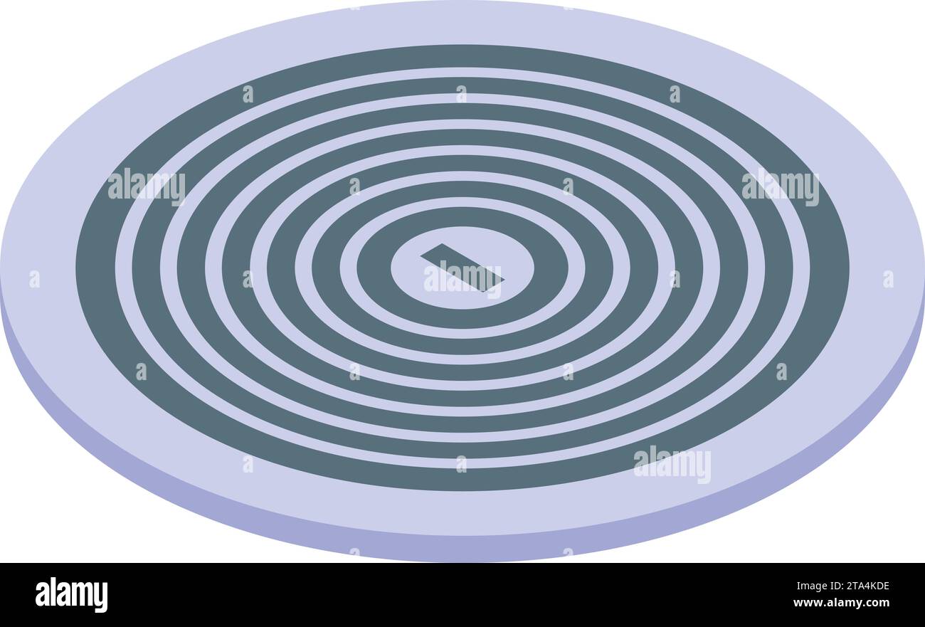 Round rfid chip icon isometric vector. Antenna smart. Tag radio system Stock Vector Image & Art ...