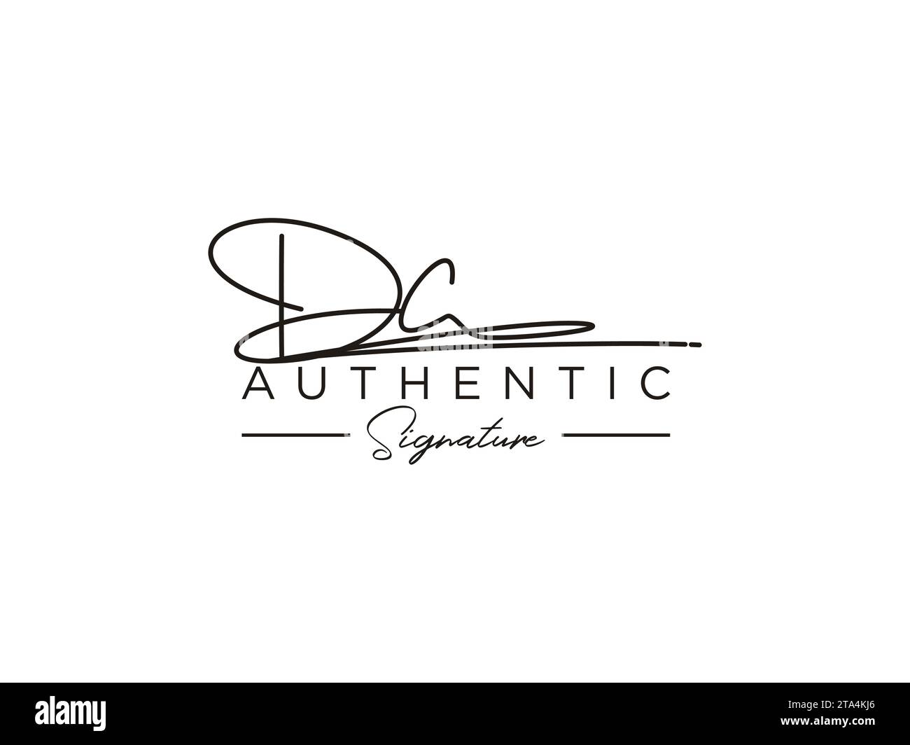 DC Signature Logo Template Vector Stock Vector Image & Art - Alamy