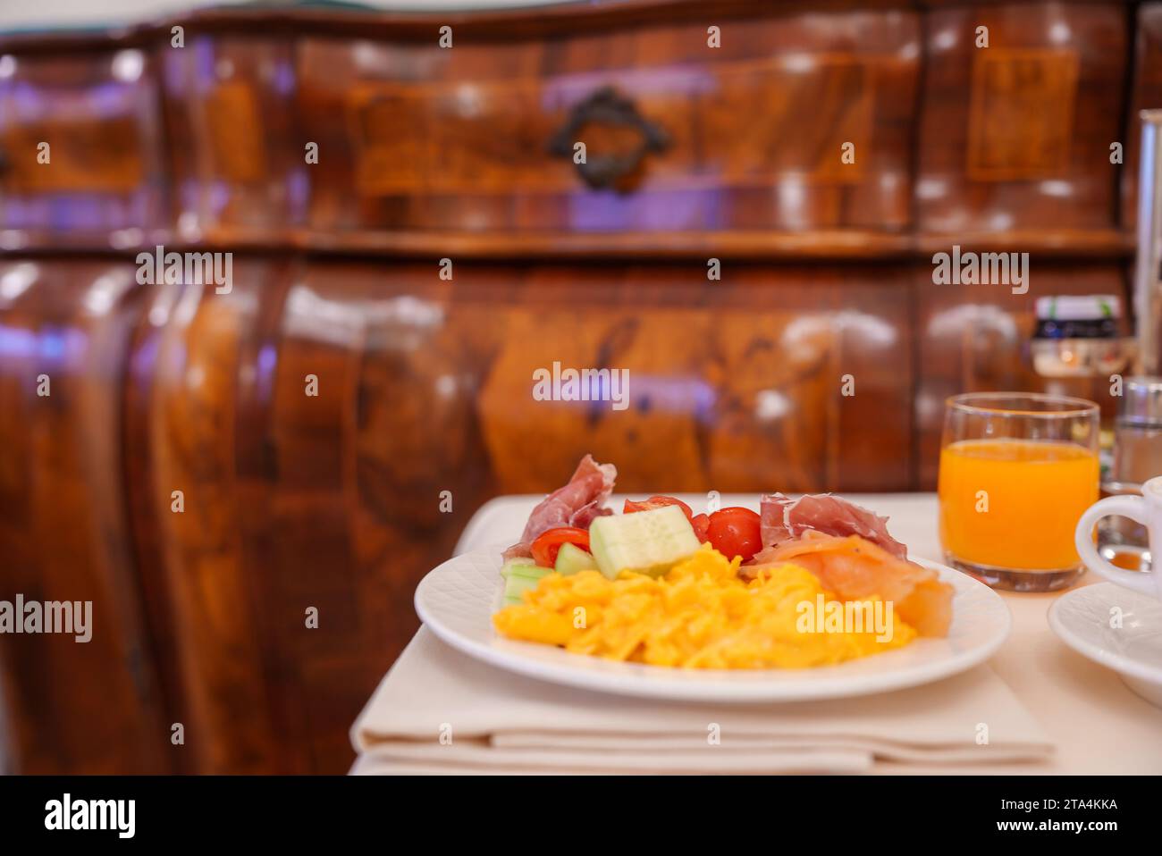 Delicious Breakfast Spread in Charming Venetian Hotel Room - Venice ...
