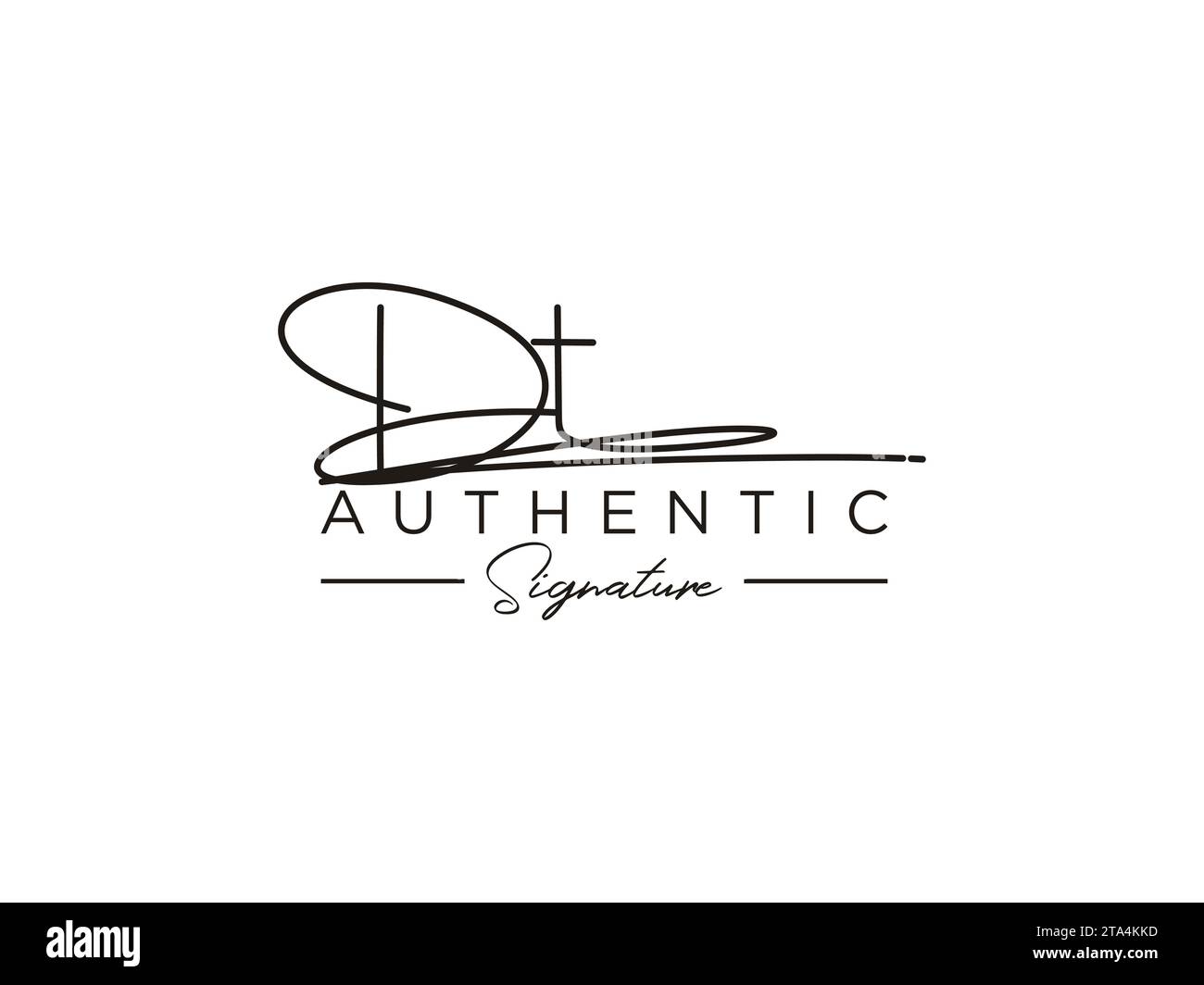 DT Signature Logo Template Vector Stock Vector Image & Art - Alamy