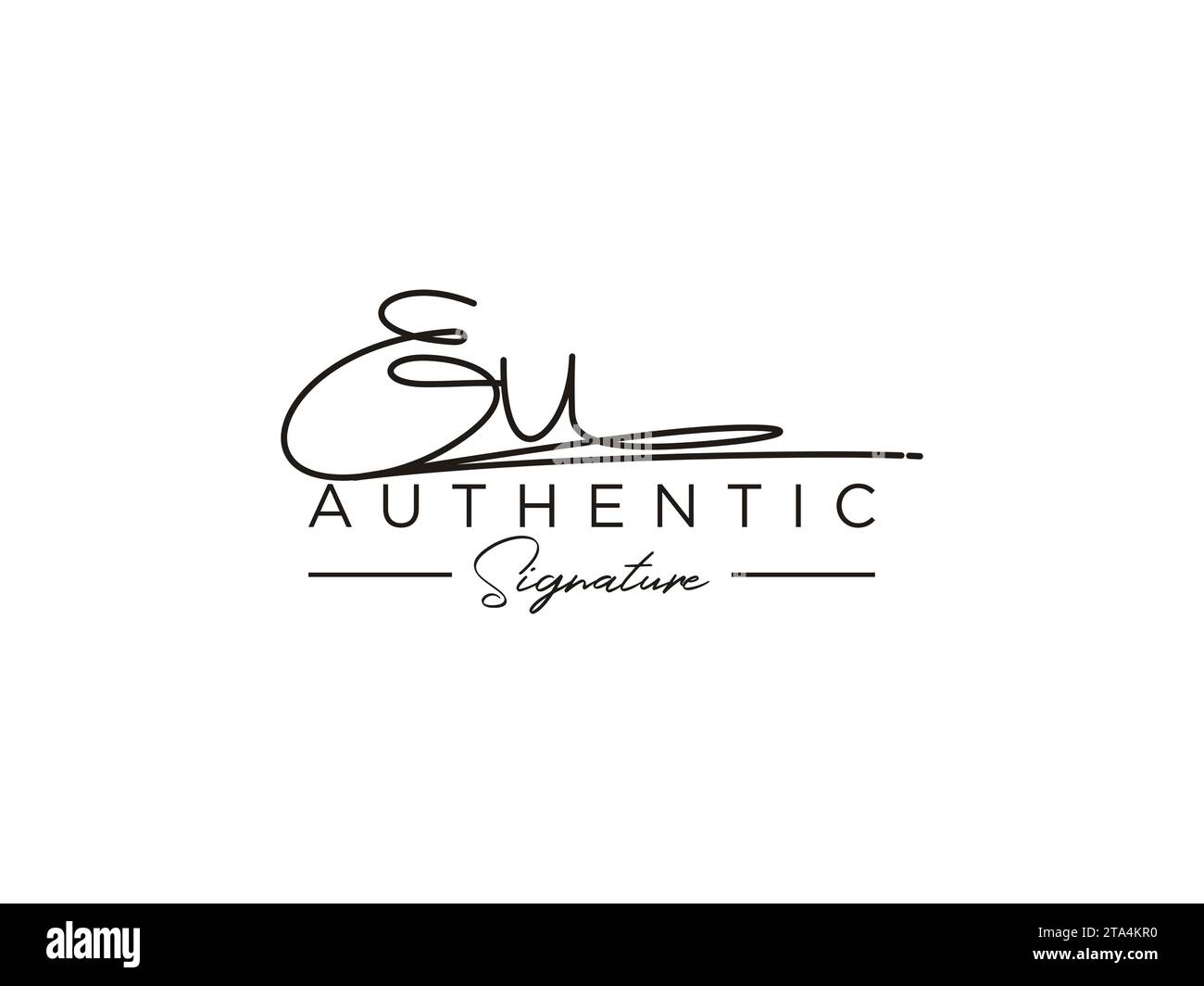 EU Signature Logo Template Vector Stock Vector Image & Art - Alamy