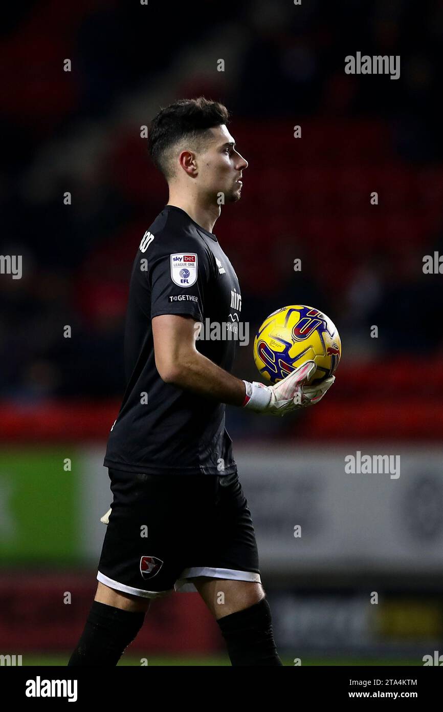 Luke Southwood of Cheltenham Town during the Sky Bet League 1 match ...