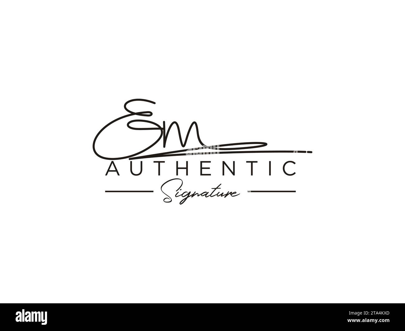 EM Signature Logo Template Vector Stock Vector Image & Art - Alamy