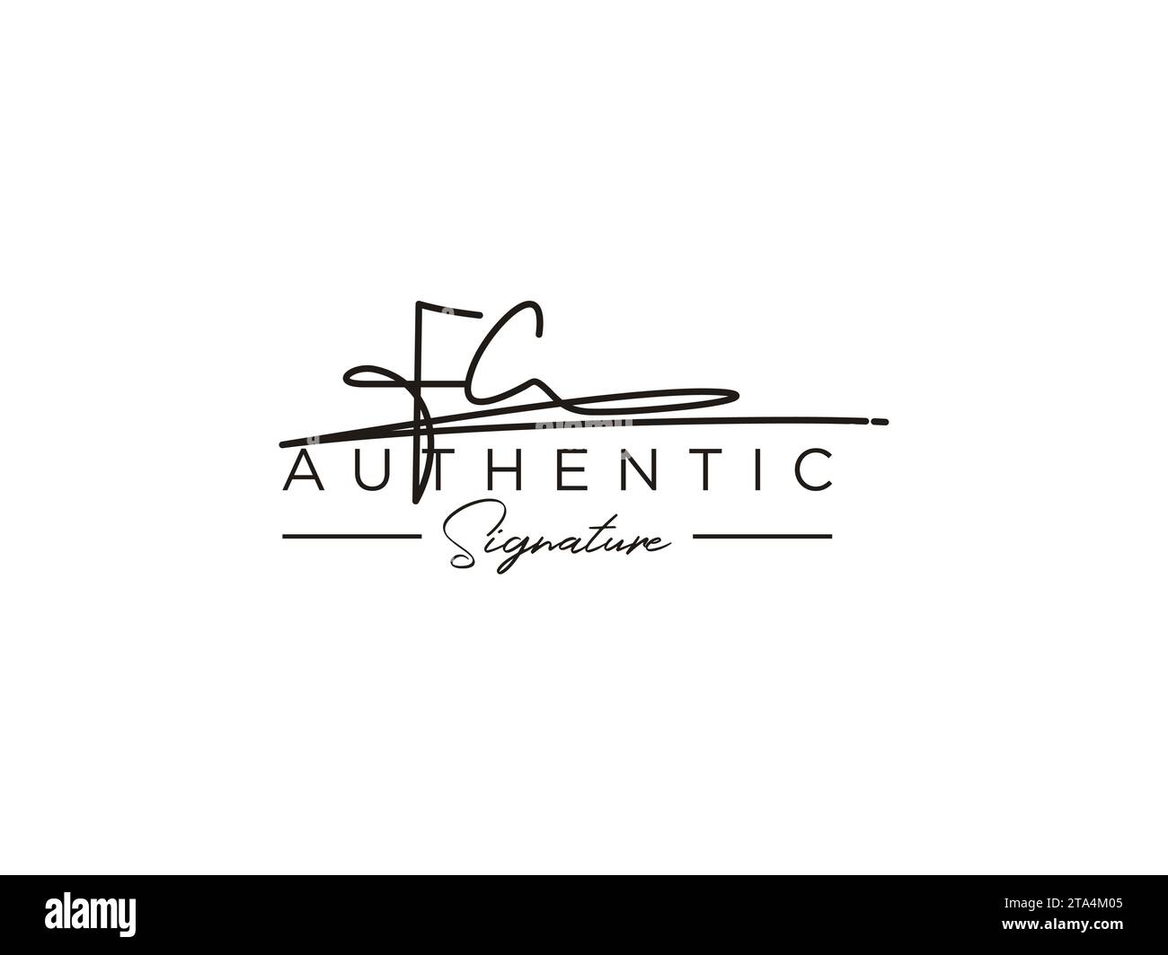 FC Signature Logo Template Vector Stock Vector Image & Art - Alamy
