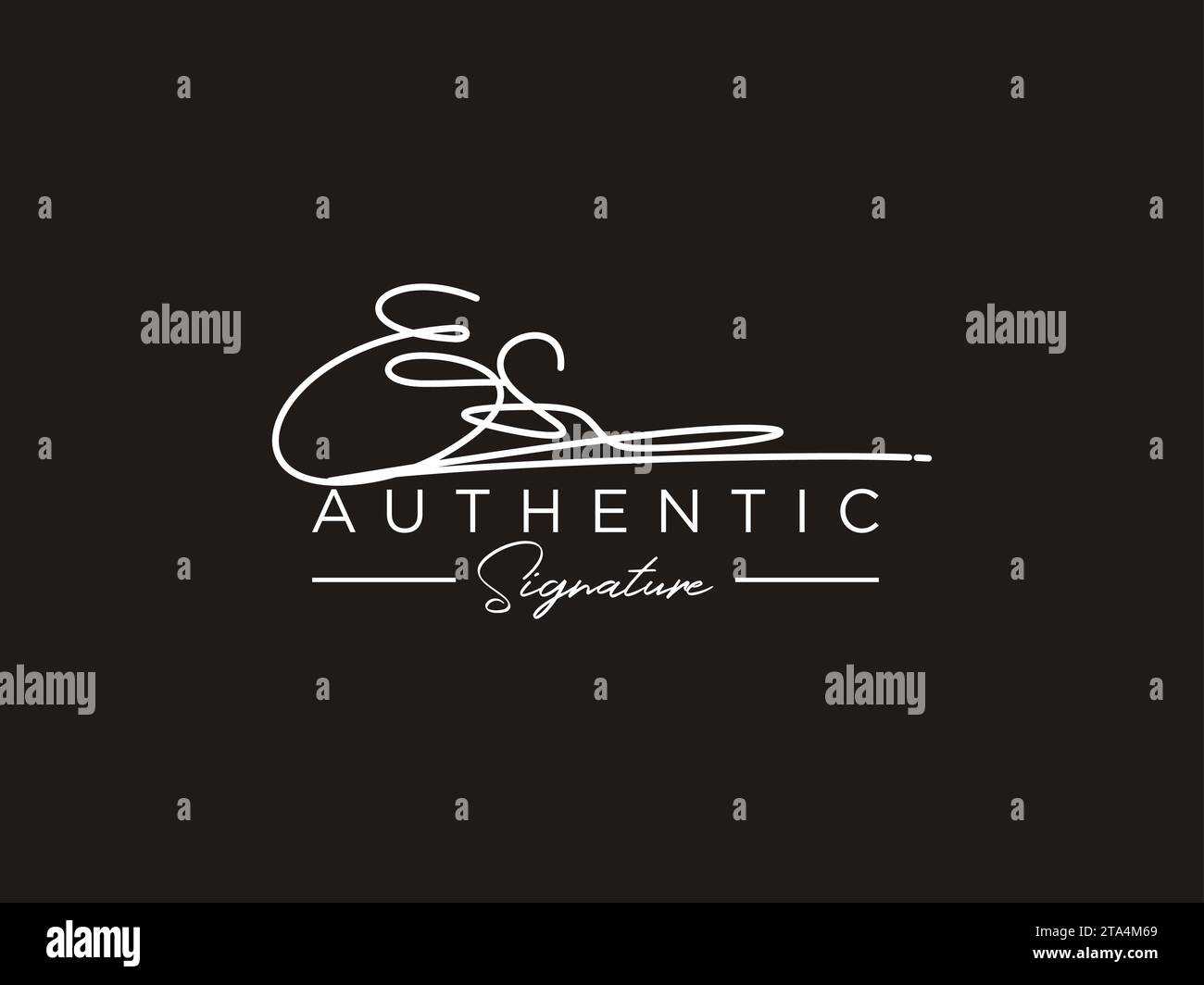 ES Signature Logo Template Vector Stock Vector Image & Art - Alamy