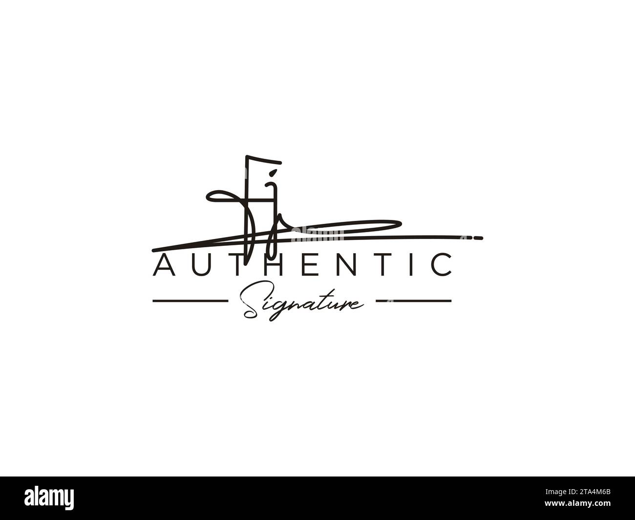FJ Signature Logo Template Vector Stock Vector Image & Art - Alamy