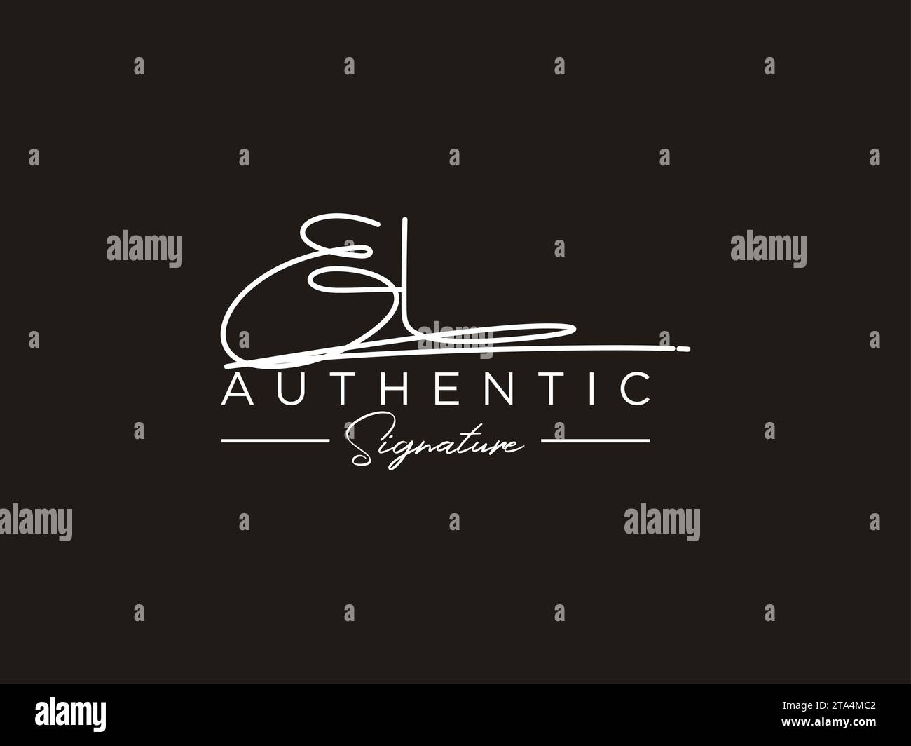 EL Signature Logo Template Vector Stock Vector Image & Art - Alamy