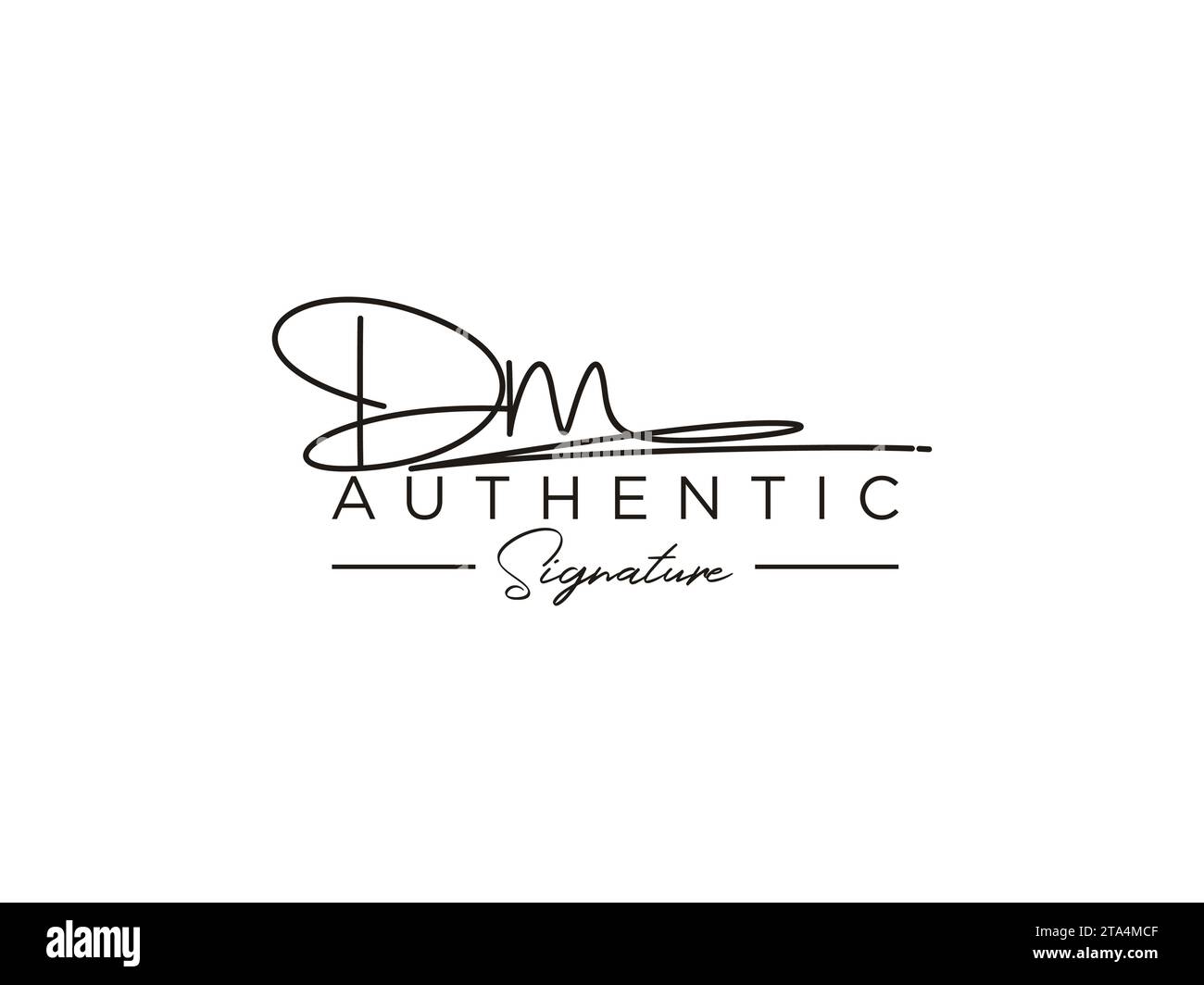DM Signature Logo Template Vector Stock Vector Image & Art - Alamy