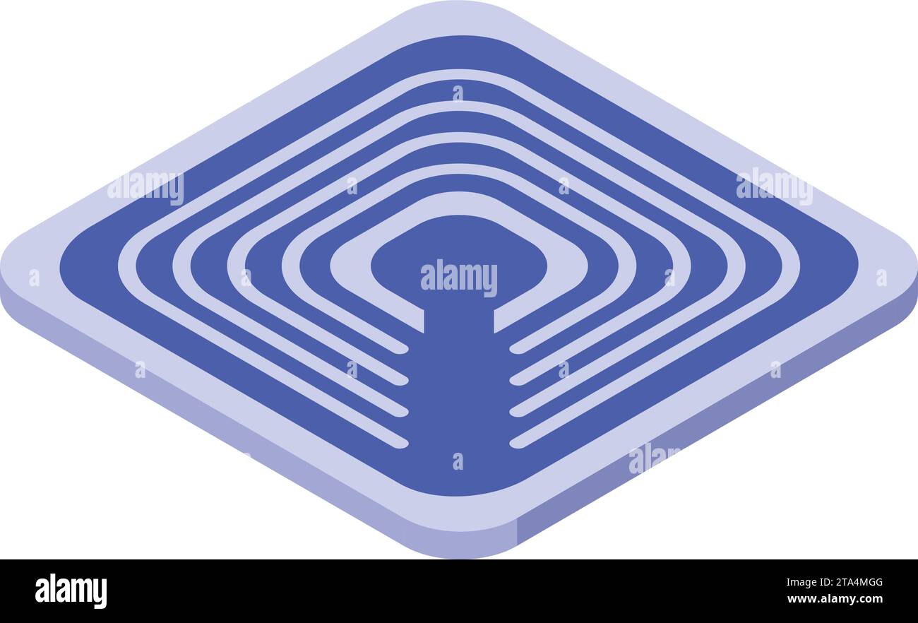 Smart tag icon isometric vector. Entry reader tag. Smart wireless label Stock Vector Image & Art ...