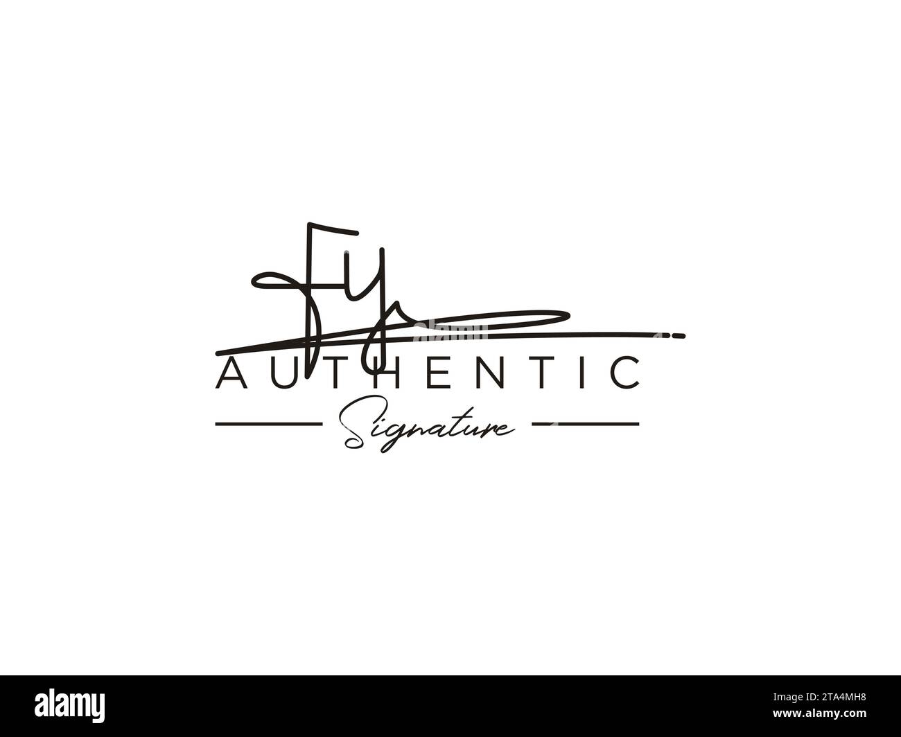 FY Signature Logo Template Vector Stock Vector Image & Art - Alamy