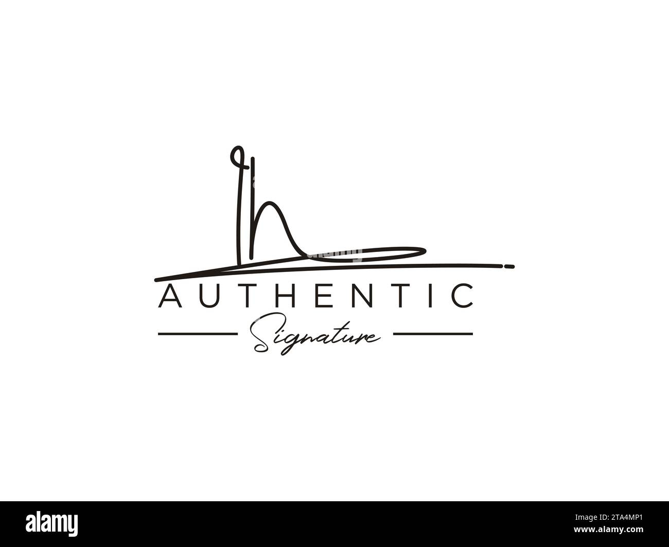 IH Signature Logo Template Vector Stock Vector Image & Art - Alamy