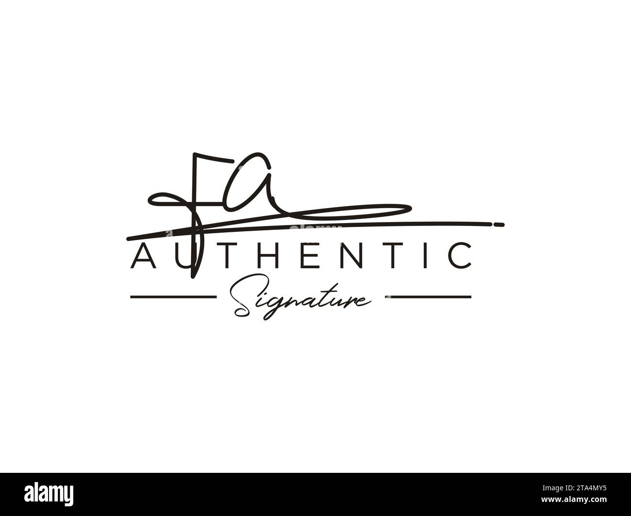 FA Signature Logo Template Vector Stock Vector Image & Art - Alamy
