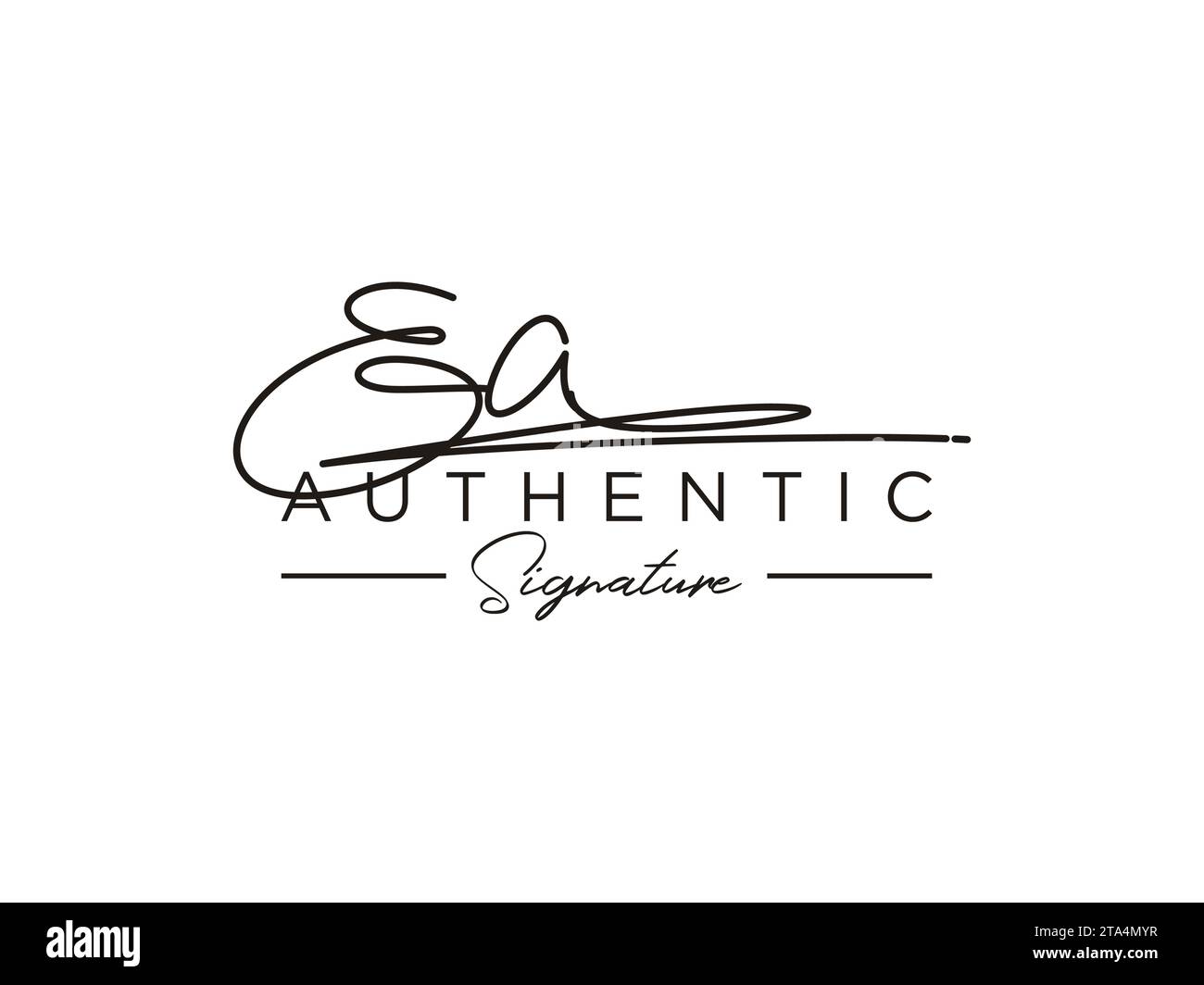 EA Signature Logo Template Vector Stock Vector Image & Art - Alamy