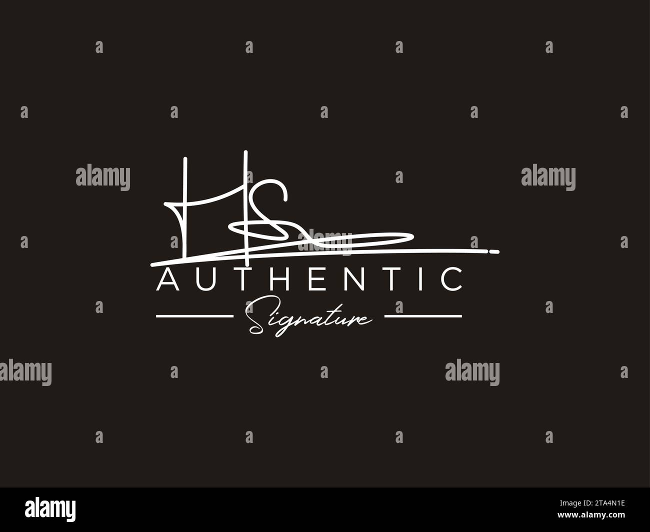 HS Signature Logo Template Vector Stock Vector Image & Art - Alamy