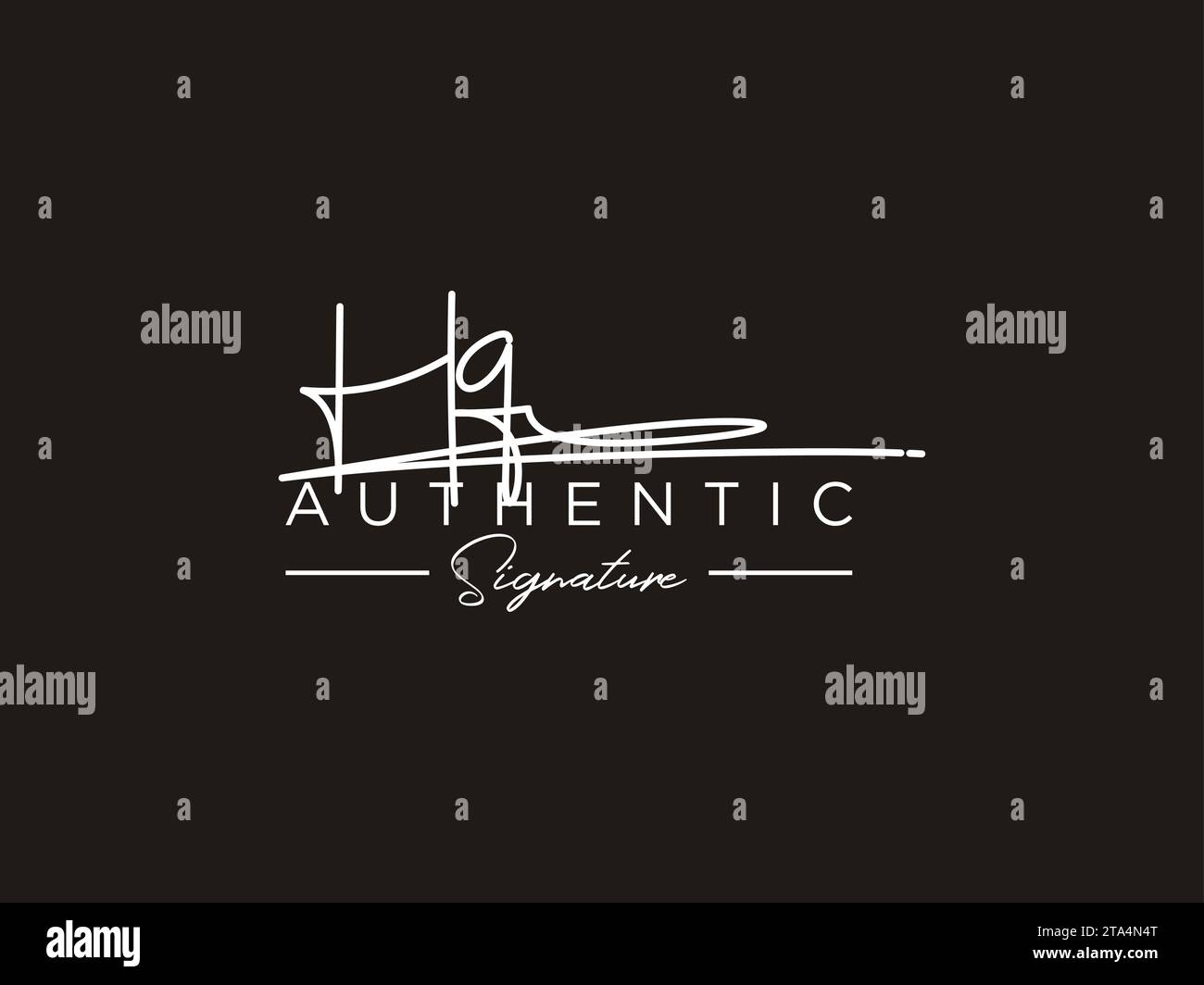 HQ Signature Logo Template Vector Stock Vector Image & Art - Alamy
