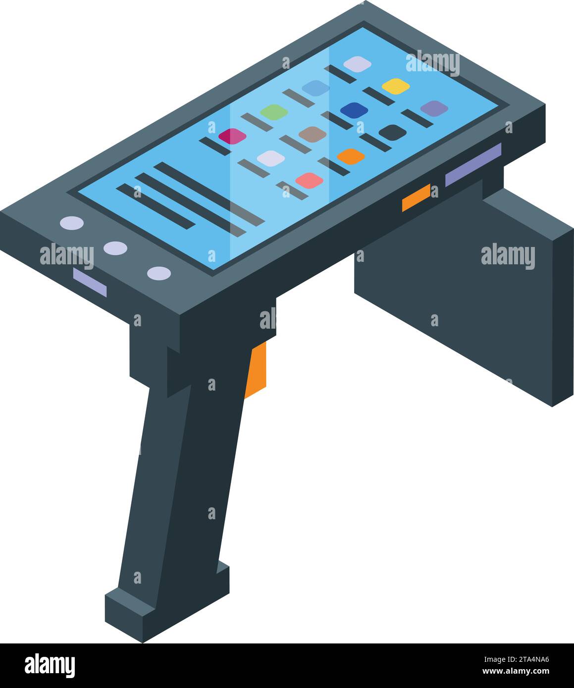 Antenna radio tag icon isometric vector. Control rfid gate. City ...