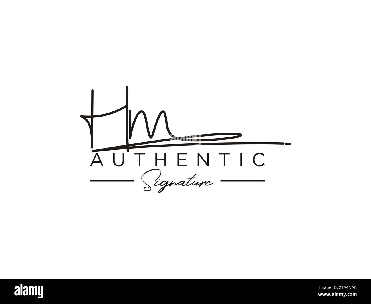 HM Signature Logo Template Vector Stock Vector Image & Art - Alamy
