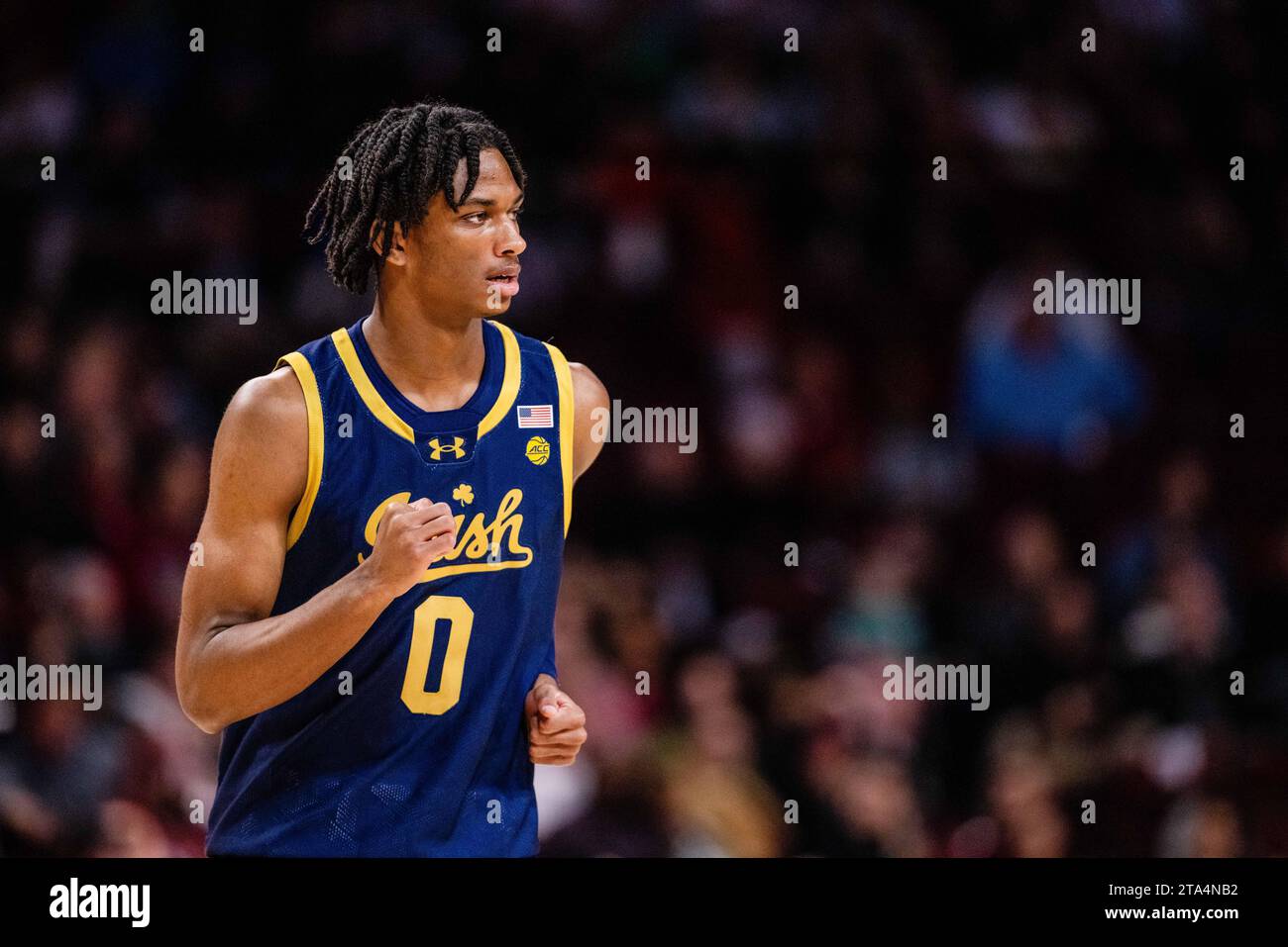 Columbia, SC, USA. 28th Nov, 2023. Notre Dame Fighting Irish forward ...