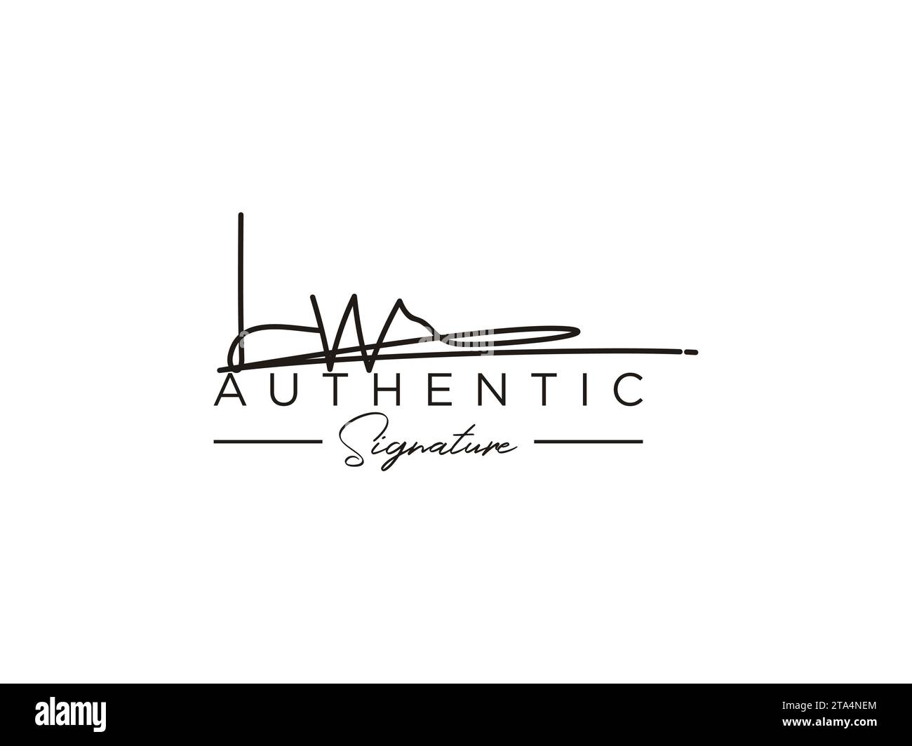LW Signature Logo Template Vector Stock Vector Image & Art - Alamy