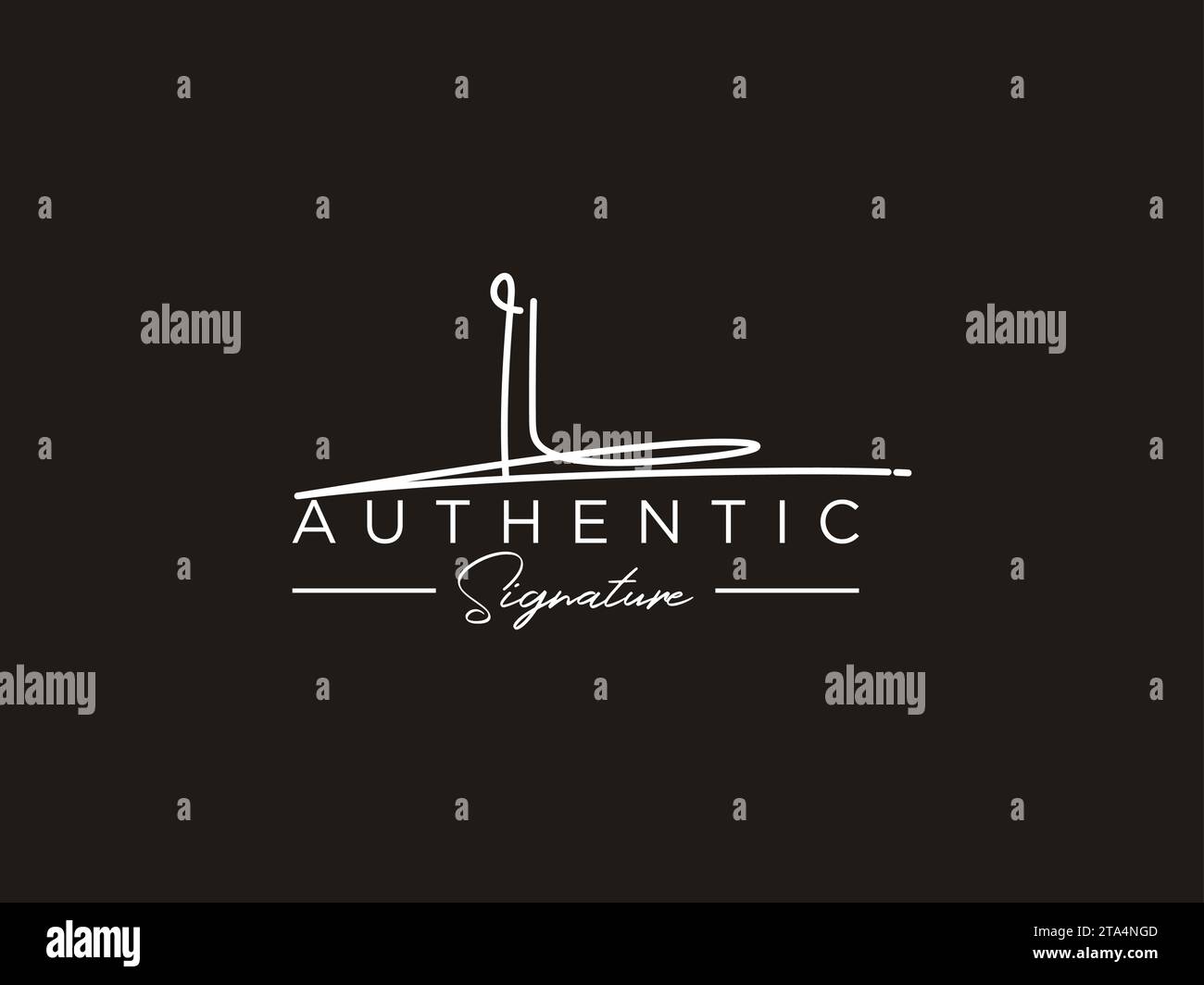 IL Signature Logo Template Vector Stock Vector Image & Art - Alamy