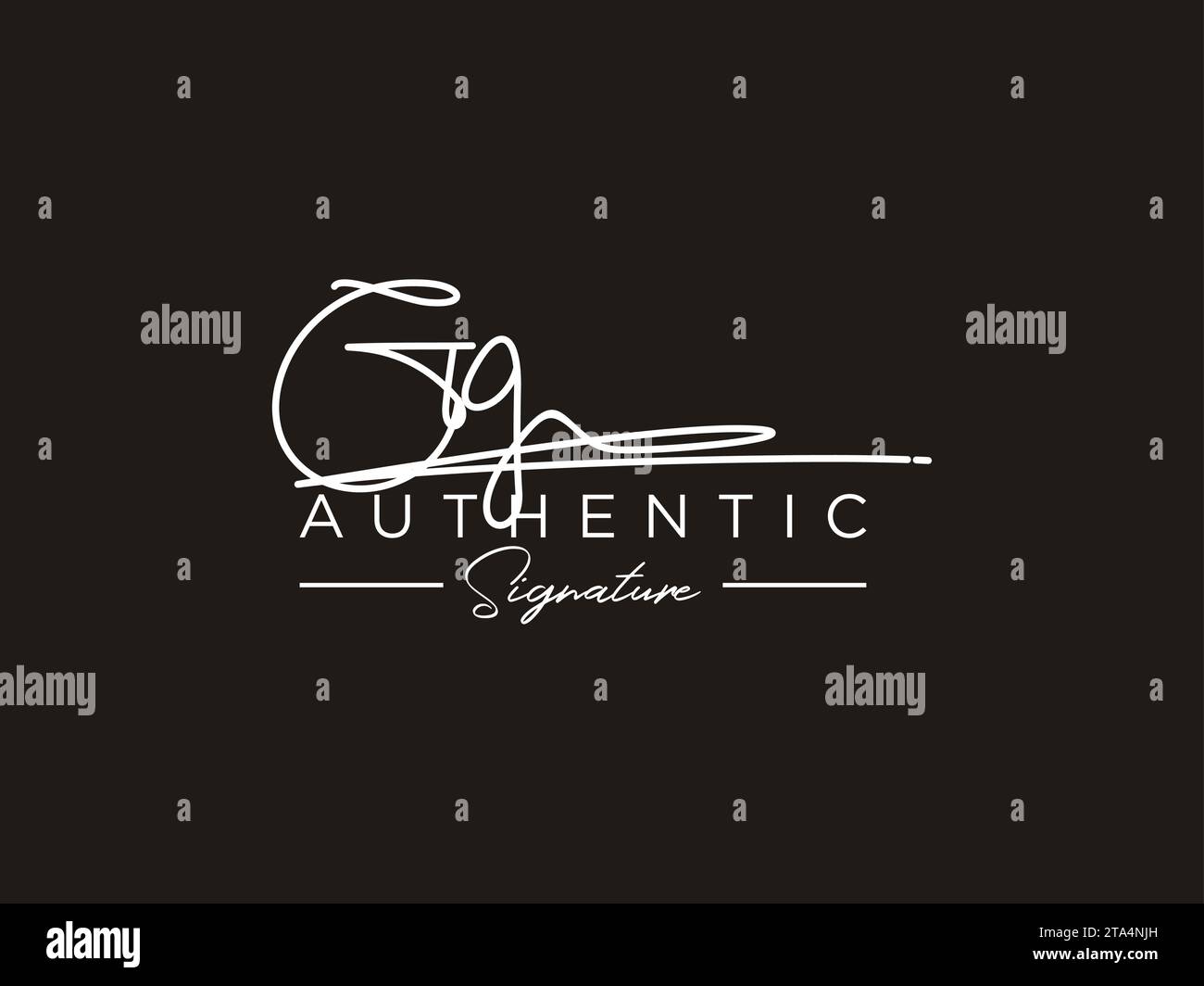 GG Signature Logo Template Vector Stock Vector Image & Art - Alamy