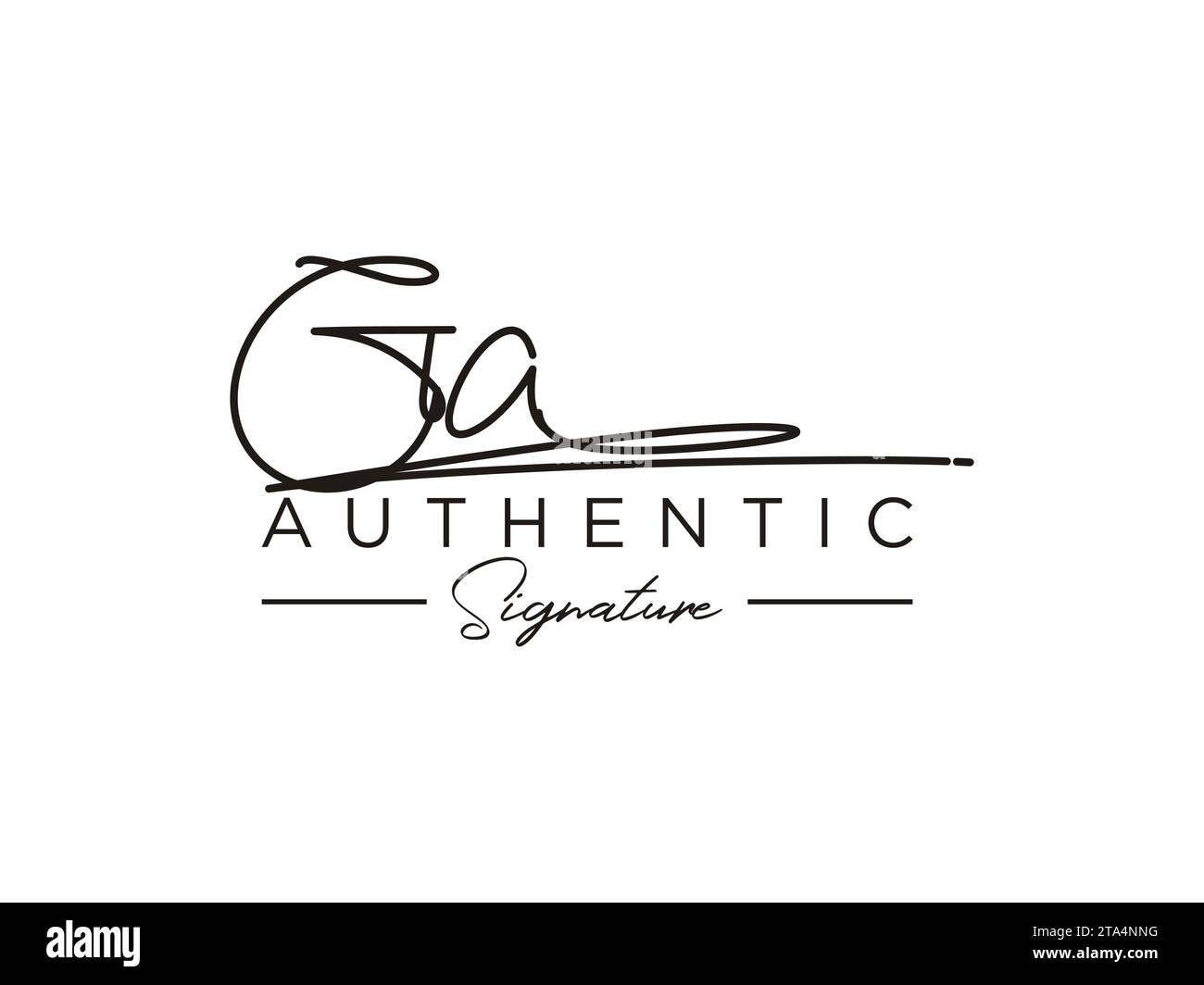 GA Signature Logo Template Vector Stock Vector Image & Art - Alamy