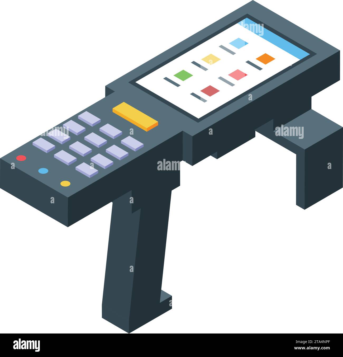 Control pad rfid icon isometric vector. Access reader tag. Chip copper label Stock Vector Image ...