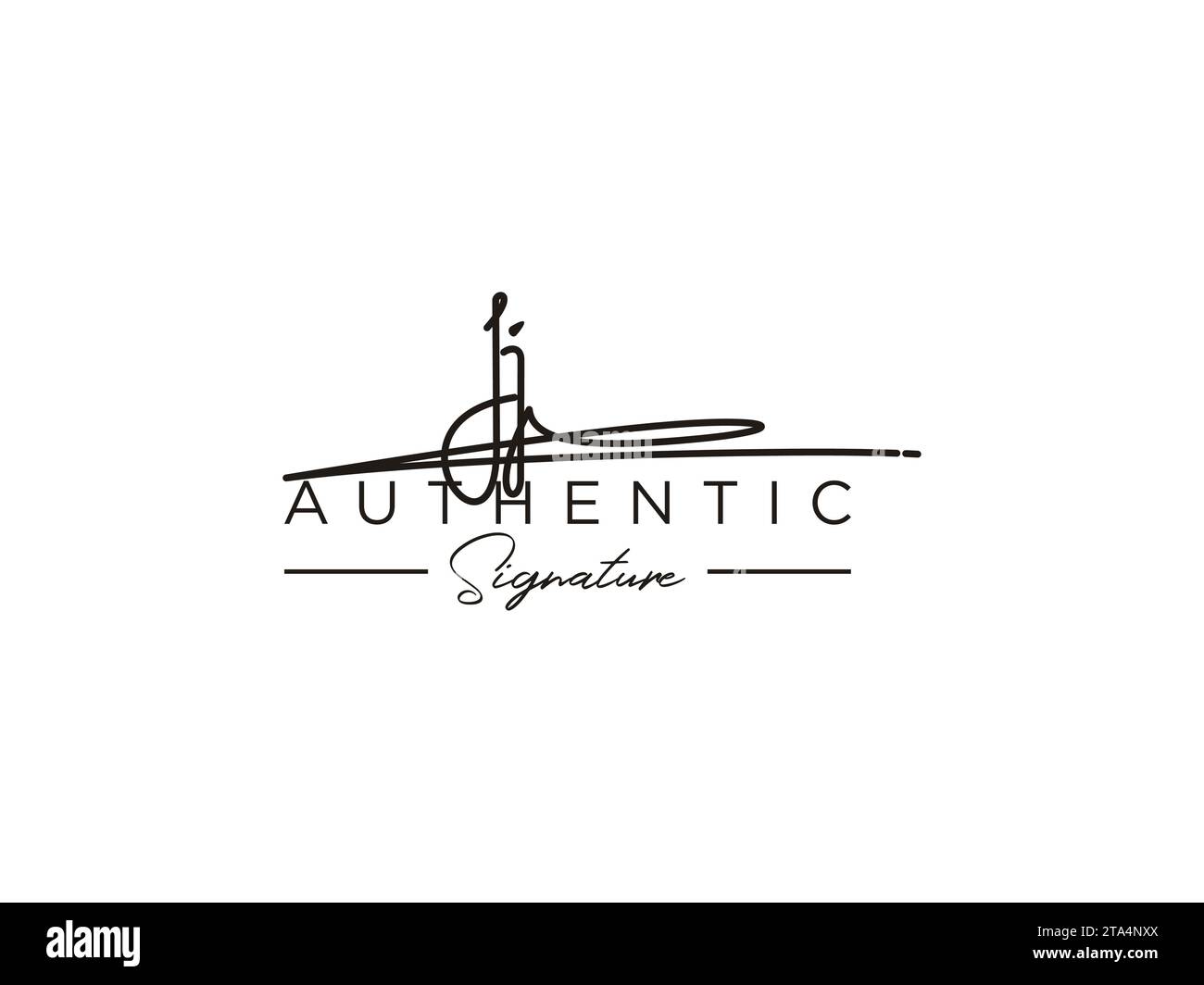 JJ Signature Logo Template Vector Stock Vector Image & Art - Alamy
