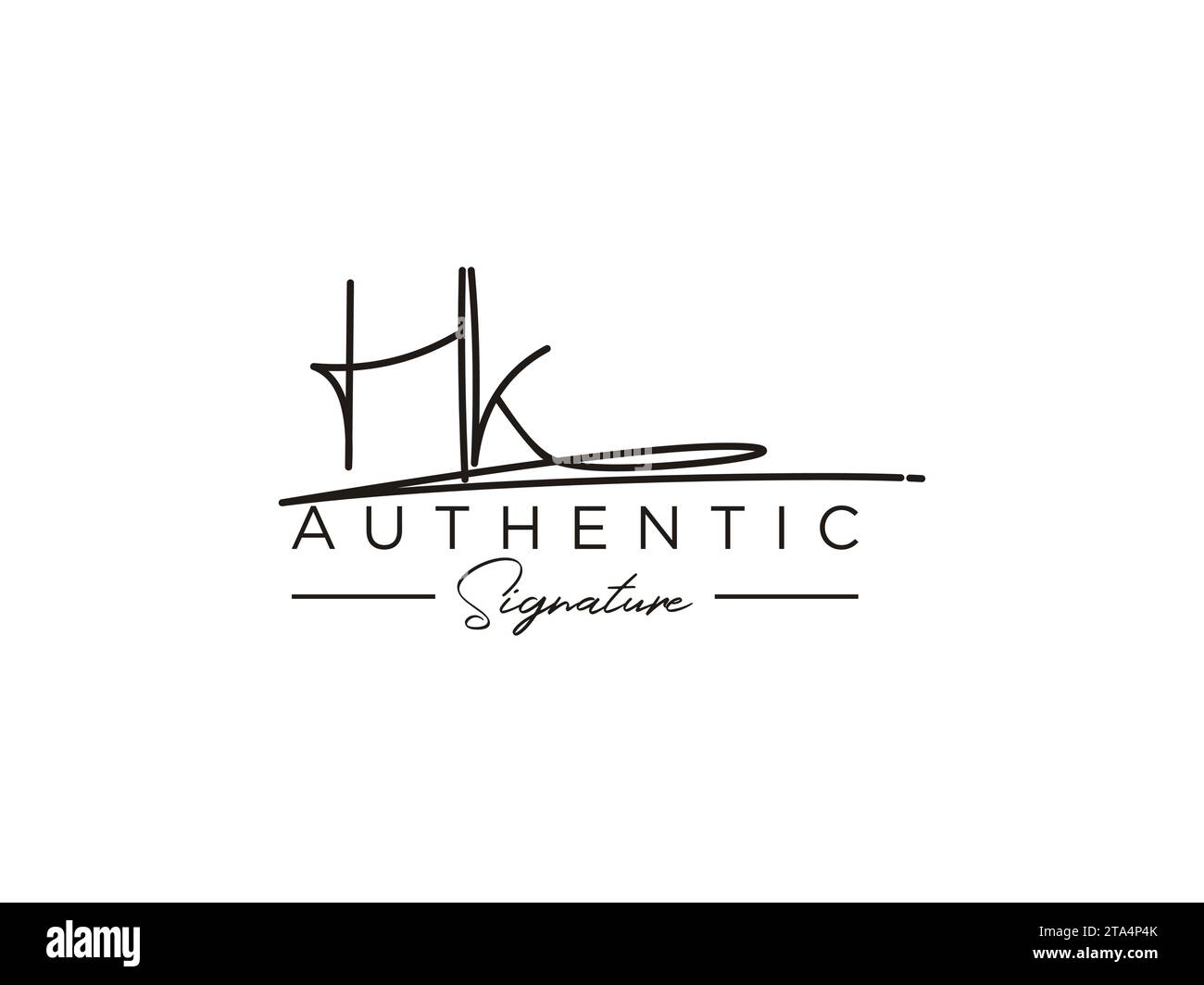HK Signature Logo Template Vector Stock Vector Image & Art - Alamy