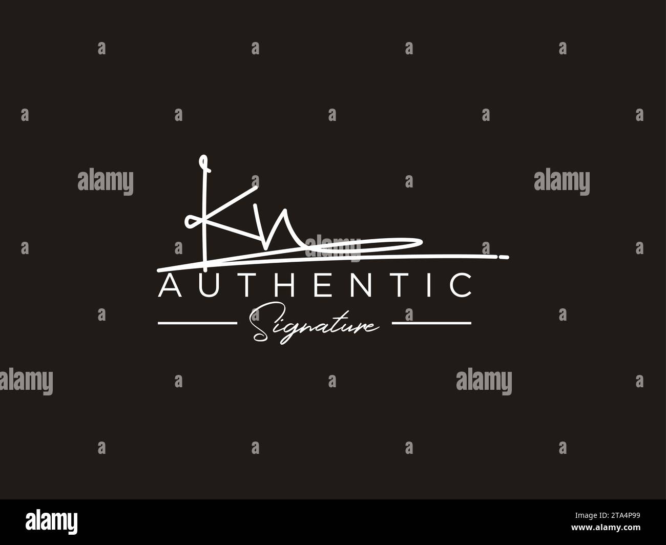 KV Signature Logo Template Vector Stock Vector Image & Art - Alamy