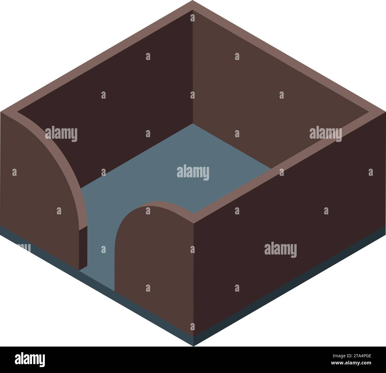 Paper tray icon isometric vector. Office storage file. Box data letter ...