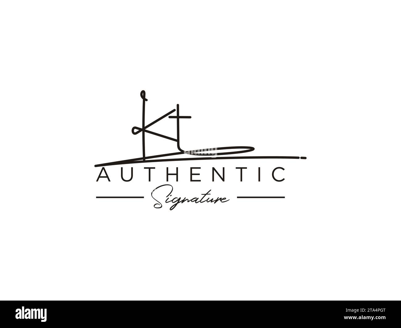 KT Signature Logo Template Vector Stock Vector Image & Art - Alamy
