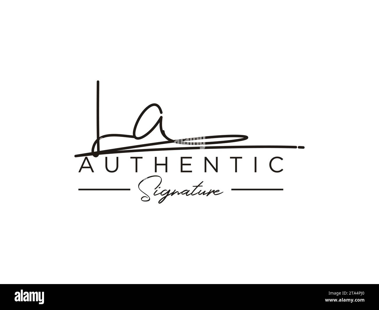LA Signature Logo Template Vector Stock Vector Image & Art - Alamy
