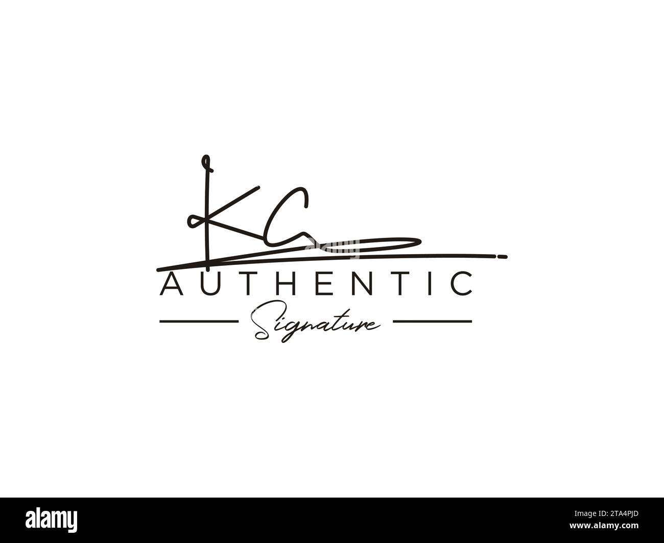 Kc signature Stock Vector Images - Alamy
