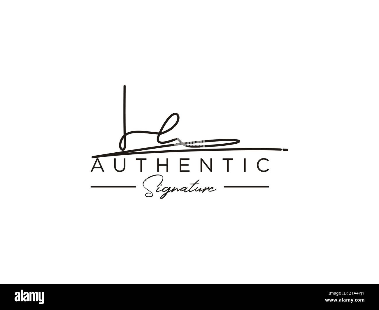 LE Signature Logo Template Vector Stock Vector Image & Art - Alamy