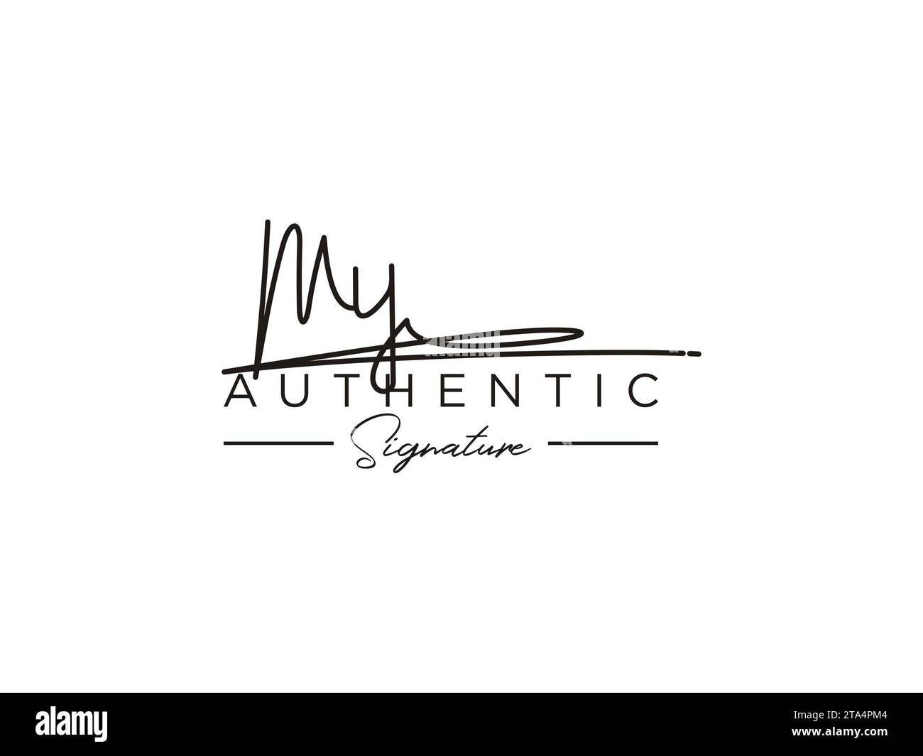 MY Signature Logo Template Vector Stock Vector Image & Art - Alamy