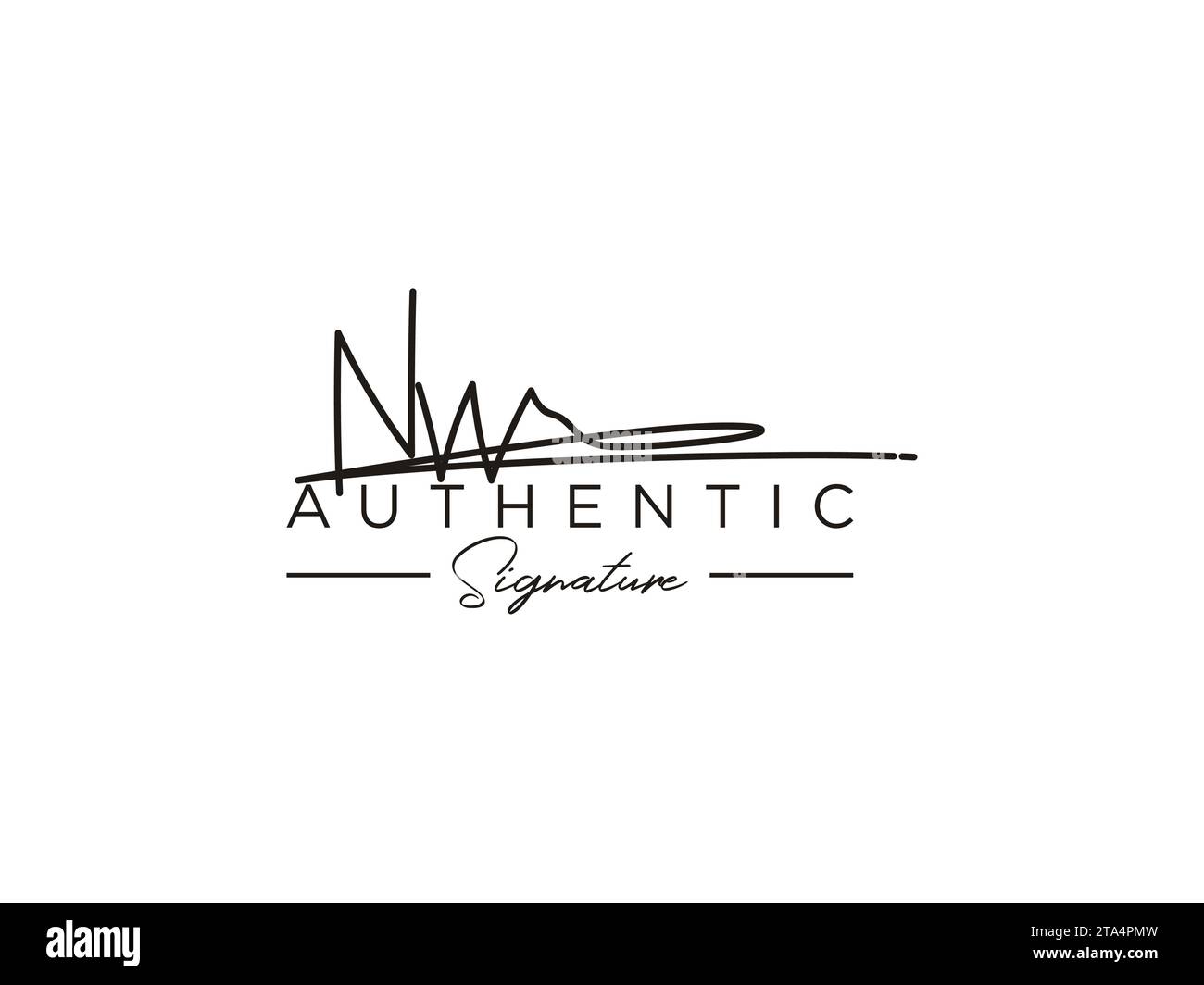 NW Signature Logo Template Vector Stock Vector Image & Art - Alamy