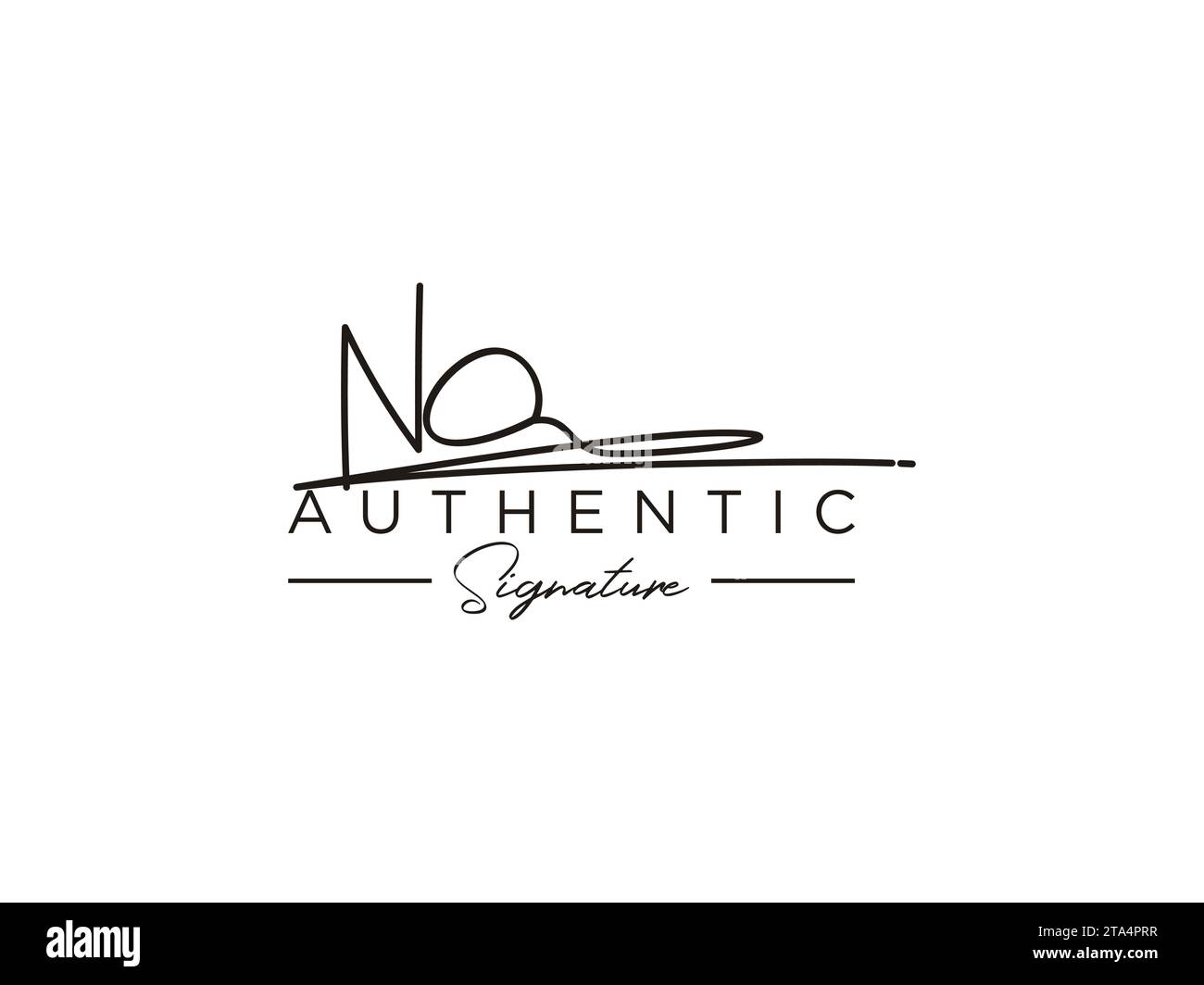NO Signature Logo Template Vector Stock Vector Image & Art - Alamy